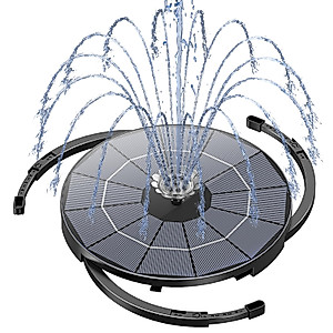 AISITIN Solar Fountain Pump for Bird Bath Upgraded 2024, 3.5W Solar Water Pump DIY Kit with 9.8ft Cord & Multiple Nozzles, Solar Bird Bath Fountain with Wire for Garden, Ponds and Outdoor