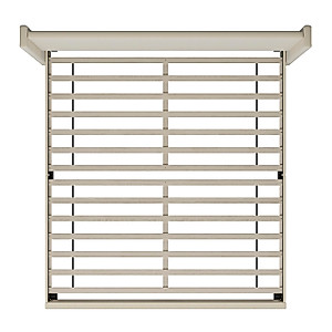 EMMA + OLIVER Nora Wingback Platform Bed - Beige Faux Linen Upholstery - Durable Engineered Wood Frame - No Box Spring Needed - Lightweight Design - King