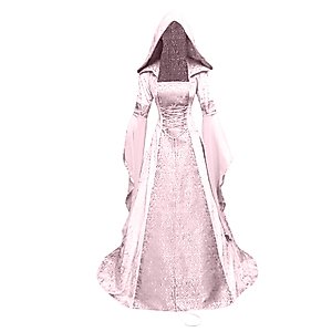 SHOPESSA Women's Gothic Plus Size Medieval Dress for Women - Victorian, Renaissance, Gothic Costume with Corset
