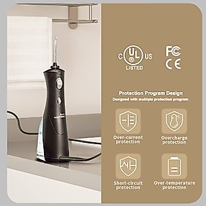 Replacement for Waterpik Charger Compatible with WP360 WP360W WP462 WP462W WP450 WP450W Power Cord 【Two Prong Adapter】