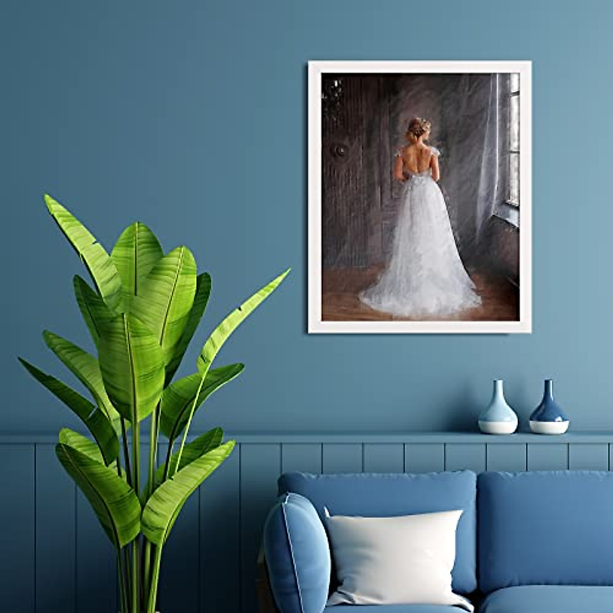 DABLUE 16x20 Picture Frame White Solid Wood Frame 16 by 20 Poster Frame for Horizontal and Vertical Wall Mounting,3 Pack 20x16 Photo Frame