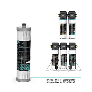 Frizzlife CB10R Replacement Filter Cartridge for DW10, DW10F, TW10, TW10F Under Sink Water Filters