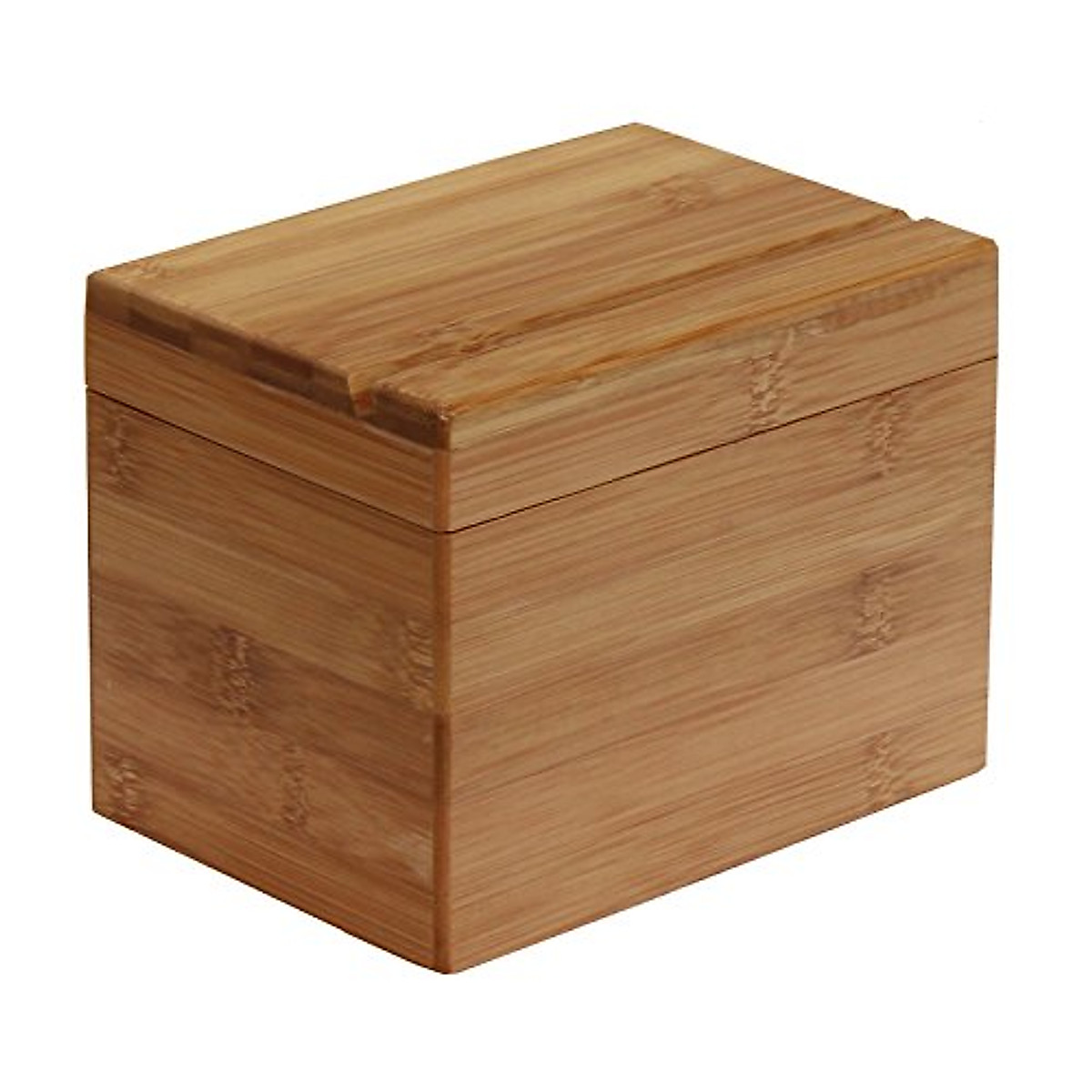 Oceanstar Bamboo Recipe Box with Divider, Natural, 6.80" W x 4.90" D x 5.10" H