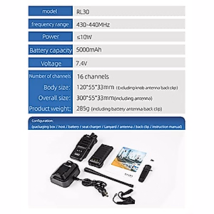 Two Way Radios Walkie Talkies Long Range 100 Miles, Built in Relay for Tunnels Mines Basement KSUN RL30 (3 Pack)