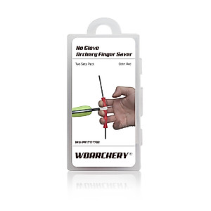 WOARCHERY Archery Bowstring Quickshot Guard Finger Saver(Pack of 2 Set) (Red)