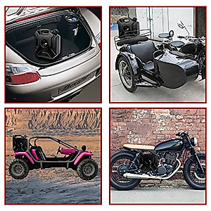 0.8 Gallon Black Gas Can with Lock & Key, 3L Fuel Oil Petrol Storage Cans Emergency Backup Tank with Mounting Bracket for Car Motorcycle UTV SUV ATV Off Road