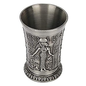 Mini Shot, Hand Embossed Elegant Vintage Unique Refined Whiskey Shot Glass for Bar(Ancient tin)