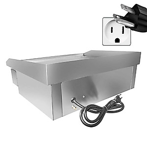 GorillaRock Flat Top Griddle | Teppanyaki Grill with Single Thermostat | Commercial Griddle | 21.50’ x 16.00’ | 110V