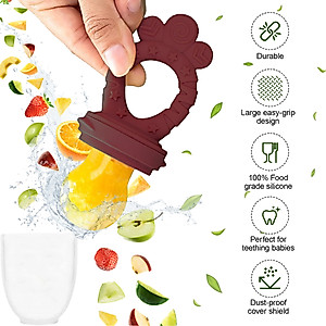 Silicone Baby Feeding Set - BPA-Free - Baby Led Weaning Supplies, Complete Kit toddler eating essentials – Empower Your Little One's Independence with LimOr's baby essentials 6-12 months (Red-Wine)