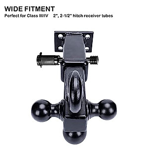 CZC AUTO Hitch Receiver Pin Lock, Trailer Receiver Lock with 5/8" Pin for Class III IV 2" and 2-1/2" Receiver, for Hitch Bike Rack Tray Ball Tow Rope for Trailer Truck Car Boat (1 Pack, 5/8 inch pin)