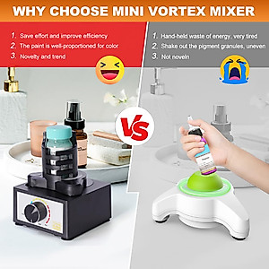 Mini Vortex Mixer, DIY Model Paint Shaker, Hands-Free, Three-Stage Speed Mix, Suitable 10-100ml Shaker,Hobby Paints Mixingfornail Polish Shaker Machine, Nail Polishshaker Machine, Pigment