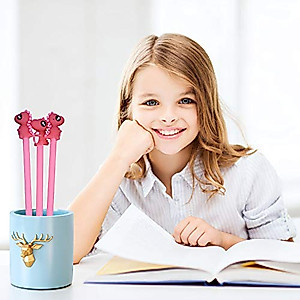 RECHENG Cute dinosaur black ink pens,Cartoon fun kawaii writing gel pens for kids office school supplies,16pcs Set (cute dinosaur)