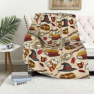 Hgcar Wizard Magic Blanket - Premium Flannel, 3D Printed Pattern, Comfortable Blanket for Bedroom Sofa Bed Car (50 * 60 in)