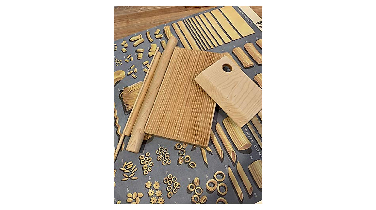 6-Piece Handmade Pasta Board Set for Authentic Dishes