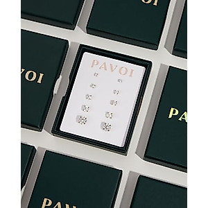 PAVOI 14K White Gold Plated Thin Square Edge Open Hoop Earrings for Women | Leightweight 30MM Diameter Hoops