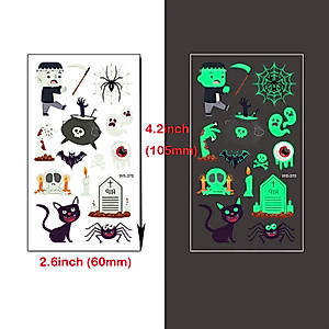 Luminous Temporary Tattoos for Kids, Party Supplies 120 Styles Glow in the Dark Decorations Birthday Party Favors Supplies