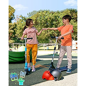 Gyroor Electric Scooter for Kids, Teens, Boys and Girls with Lightweight and Adjustable Handlebar, H30 Kids Electric Scooter with Rechargeable Battery, 6 MPH Limit-Best Gift for Kids!-Black