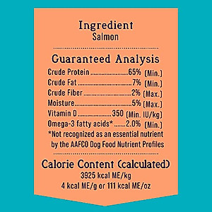 Stewart Freeze Dried Dog Treats, Wild Salmon, Grain Free & Gluten Free, 9.5 Ounce Resealable Tub, Single Ingredient, Dog Training Treats
