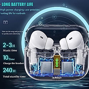 Wireless Earbuds Bluetooth Headphones V5.3,50H Playtime Ear Buds pro 2 with Portable Charging Case,Sport Earphones in-Ear Earbud with Noise Cancelling Microphone Compatible with iphone Android