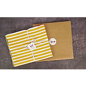 Soimoi 8 Pc Fat Quarter Bundle - Tropical Print 18"x 22" DIY Patchwork- 100% Cotton Pre-Cut Quilting Fabric (Green & Orange)