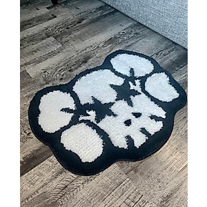 LUXAPE Ka-ws Rug - Bape Star Rug - Hypebeast Room Decor - Handmade & Premium- 27in W * 20in L (70 * 50cm) - Ka-ws Design - Hypebeast Rug - Preppy Decor - Bape Rug - Luxape Rug (Kawed)