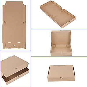 KOHAND 30 PCS 9 1/2 Inches Square Cardboard Pizza Box 1.5 inches thickness, Quality Corrugated Pizza Boxes, Disposable Takeaway Packaging Boxes keeps Pizza Fresh, Kraft Brown Color