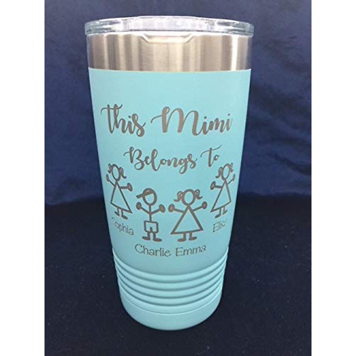 Custom Personalized This Grandma Belongs to Tumbler with Clear lid Travel Mug Coffee Mug Thumbler for Grandma Nana Papa