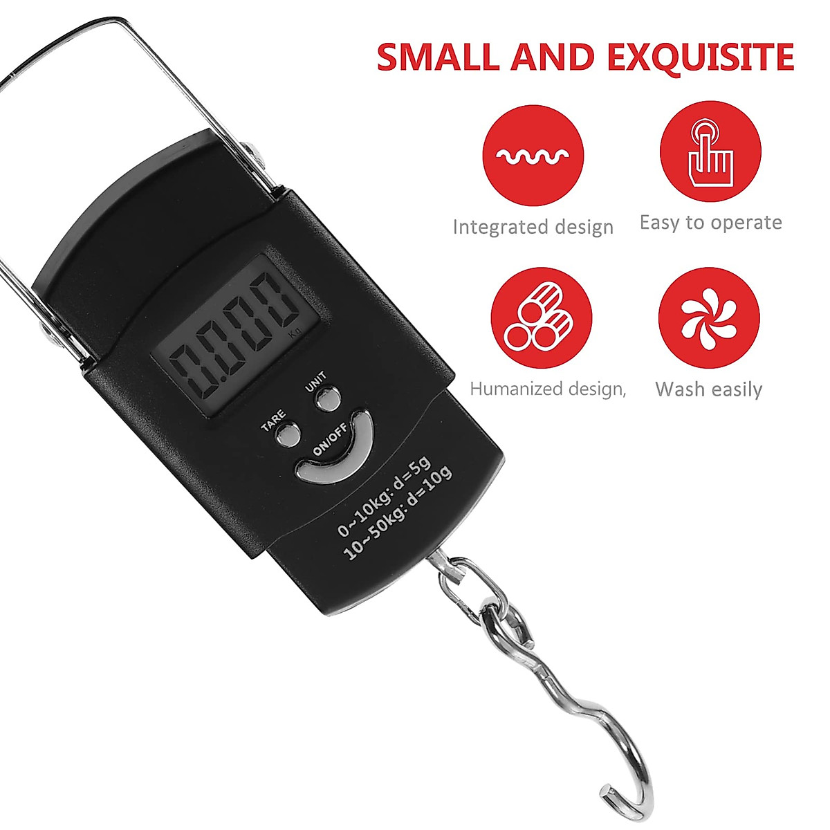 Spring Balance Digital Small Scales Small Weight Scale Hook Scale Home Supplies Home Electronic Scale Kitchen Weight Scale Hanging Scale Fishing Weight Scale Hand Scale Fish Scale