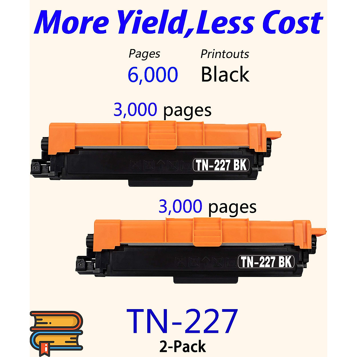 2-Pack ColorPrint Compatible Toner Cartridge Replacement for TN227 TN-227BK TN227BK High Yield Work with HL-L3210CW L3230CDW L3710CDW L3270CDW DPC-L3550CDW MFC-L3710CW L3750CDW L3770CDW (Black)