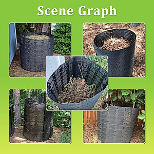 YUEWO 220 Gallon Compost Bin Outdoor Expandable Outdoor Composter for Leaves, Grass, Coffee Grounds, Kitchen Waste, Trees and Dead Shrubs