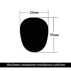 ROFFEE Alto/Tenor Saxophone Mouthpiece Cushions Patches Pads,2 Packs 0.5mm (8 PCS black&8 PCS White)…