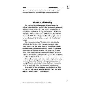 Read and Think 4 Skill Sheets - Abeka 4th Grade 4 Reading Comprehension Student Activity Book