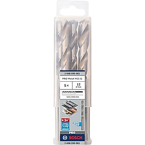 Bosch 2608595081 Metal Drill Bit Hss-G 12mmx3.98inx5.94In 5 Pcs