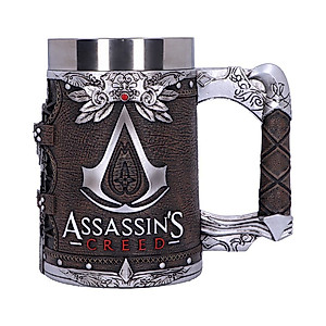 Nemesis Now Video Game Merch Tankard, Hand-Painted Resin Beer Mug, Stainless Steel Removable Insert, Gamer Gifts, 15.5cm - Assassin's Creed The Brotherhood