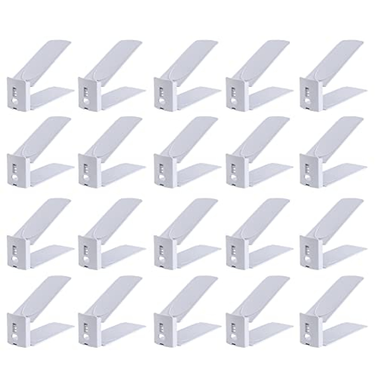 ZANBANG Shoe Slots Organizer,20Pcs Detachable and Combinable Simple Shoe Stacker Storage Holder ZML-280 (Grey)