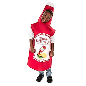 Tomato Ketchup Bottle Childrens Halloween Costume - Fun Food Kids Outfit (YL)