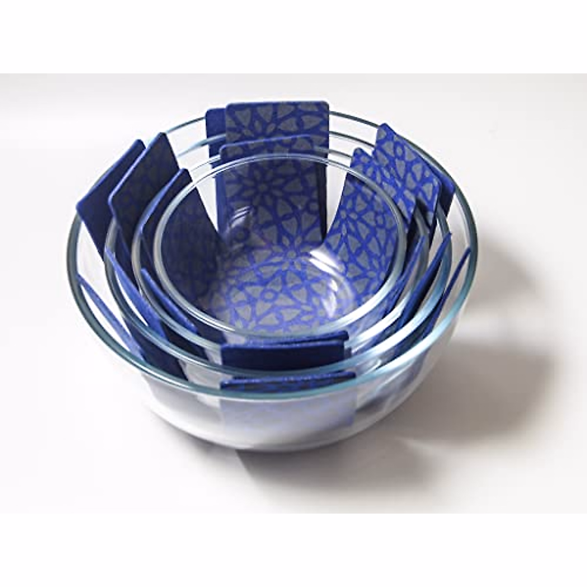 Pot and Pan Protectors for Stacking, Mosaic Design- Set of 12 in 3 Different Sizes, Cookware Protector/Dividers, Pan Separator Anti-Slip to Prevent Scratching or Marring When Stacking, Extra Thick