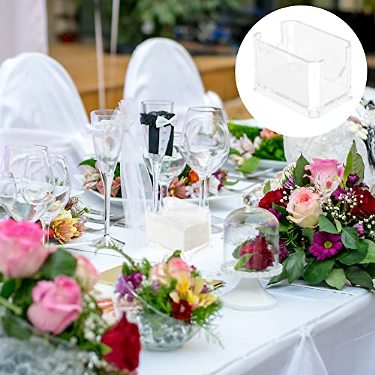 Housoutil Tea Organizer 2pcs Acrylic Tea Bag Boxes Reusable Tea Bag Organizer Square Coffee Bag Box Packets Small Items Sundries Containers for Kitchen Cabinets Countertops Pantry Transparent