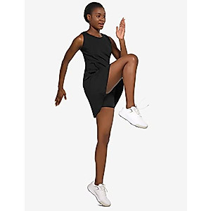 baleaf Women's Tennis Athletic Dress for Women Golf Dresses with Shorts Sleeveless 4 Pockets Active Workout Black S