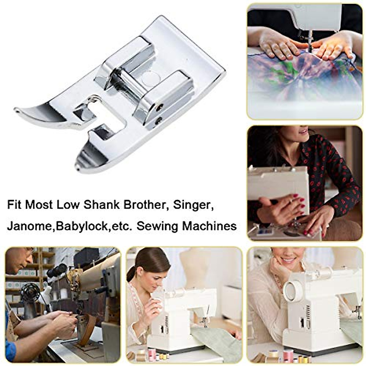 STORMSHOPPING 2 Pcs Universal General Purpose Zigzag Foot Straight Stitch Foot for Most Singer, Brother, Janome, Kenmore, babylock Domestic Low Shank Sewing Machines
