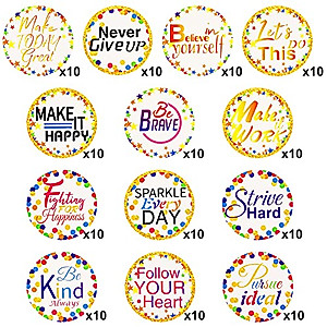 160 Pieces Confetti Positive Sayings Accents Confetti Accents Removable Confetti Stickers for School Classroom Bulletin Board Decoration Kids Room Decor (White)