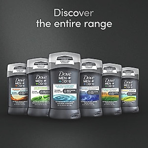 DOVE MEN + CARE Deodorant Stick for Men Clean Comfort Aluminum Free 72-Hour Odor Protection Mens Deodorant with 1/4 Moisturizing Cream 3 oz