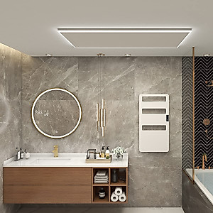 Evokor Towel Warmer with Timer for Bathroom, Heated Towel Rack Wall Mounted, Electric Towel Warmers, Bath Towel Heater, Bath Towel Dryer, Hardwired or Plug-in - 35.4 x18 inch