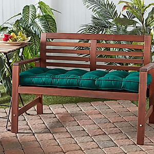 Greendale Home Fashions Outdoor 51 x 18-inch Sunbrella Fabric Bench Cushion, Forest Green