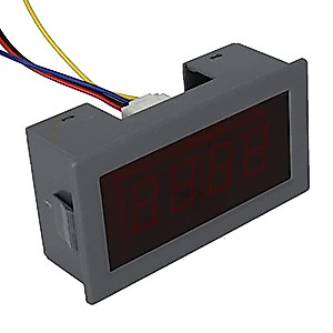 Heyiarbeit DC Voltmeter YB5135 Digit Red Text LED Digital Volt Voltmeter 4 Wires Connections for DC Voltage Measurement 1Pcs