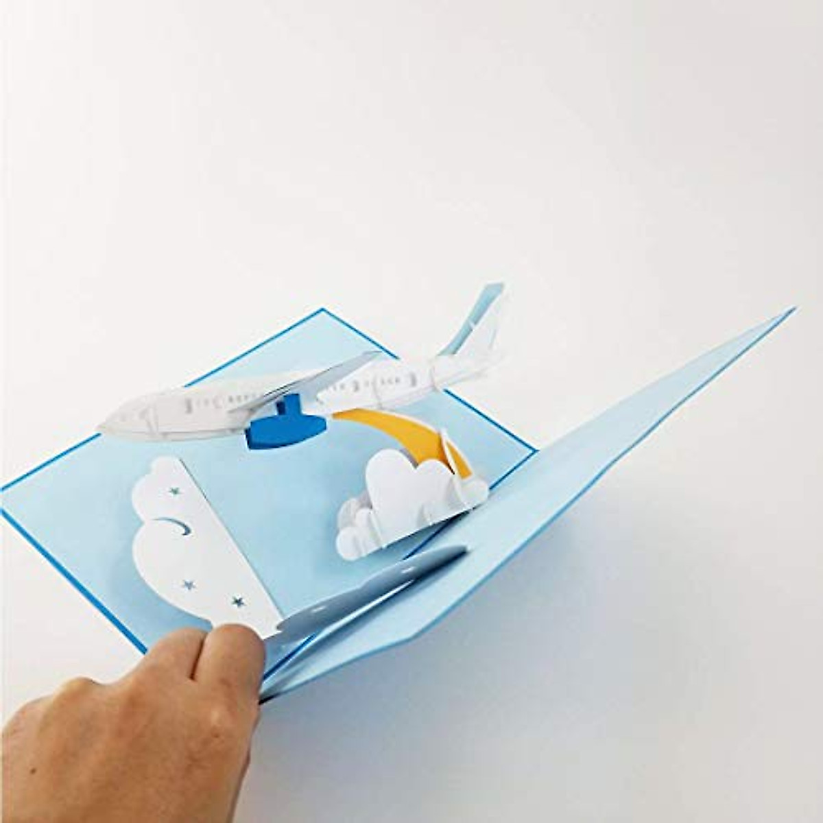 POP CARD EXPRESS Jet Airplane Pop Up Card - Birthday Card, Graduation Card, Congratulations Card, Retirement Card, Work Anniversary Card, Fathers Day (Jet Airplane Pop Up Card)