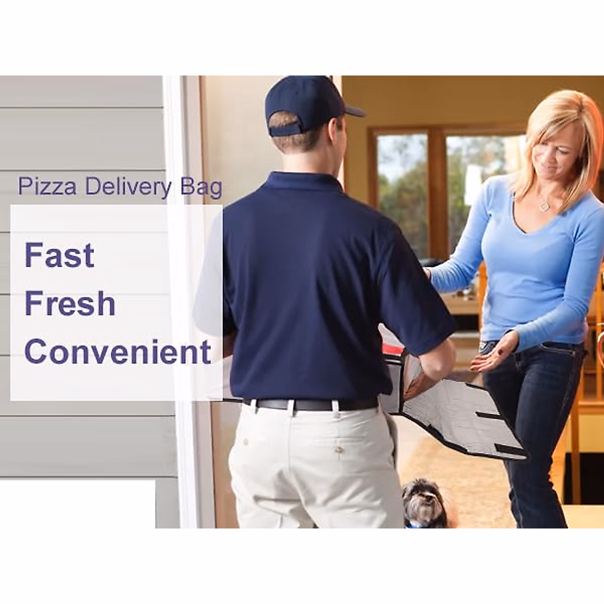 Pizza Delivery Bag,Large Pizza Carrier Insulated Hot Food Bags for Delivery,Thermal Food Delivery Bag, Reusable Warmer Pizza Box,Pizza Bags for Delivery,Large Size 22 * 22 * 8.6 inches,Grey