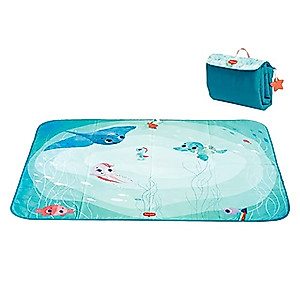 Tiny Love Outdoor Picnic Mat, XL Space Offers Plenty of Room for Play and bonding, Treasure The Ocean