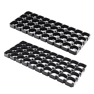 Bettomshin 10Pcs 4x10 Cell Spacer 18650 Lithium Battery Plastic Holder Bracket for DIY Battery Pack 18.5mm Hole Dia