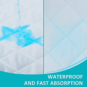 KANECH 44"x52" Large Waterproof Washable Bed Pads for Kids, Adults , Elderly & Pets, Reusable Mattress Protector & Underpads for Bed, Sofa ,Couch ,Floor